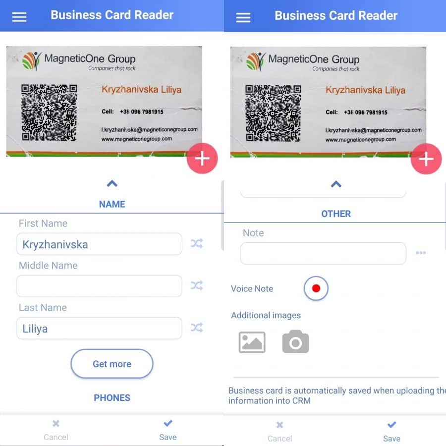 How to scan business cards into Google Sheets?